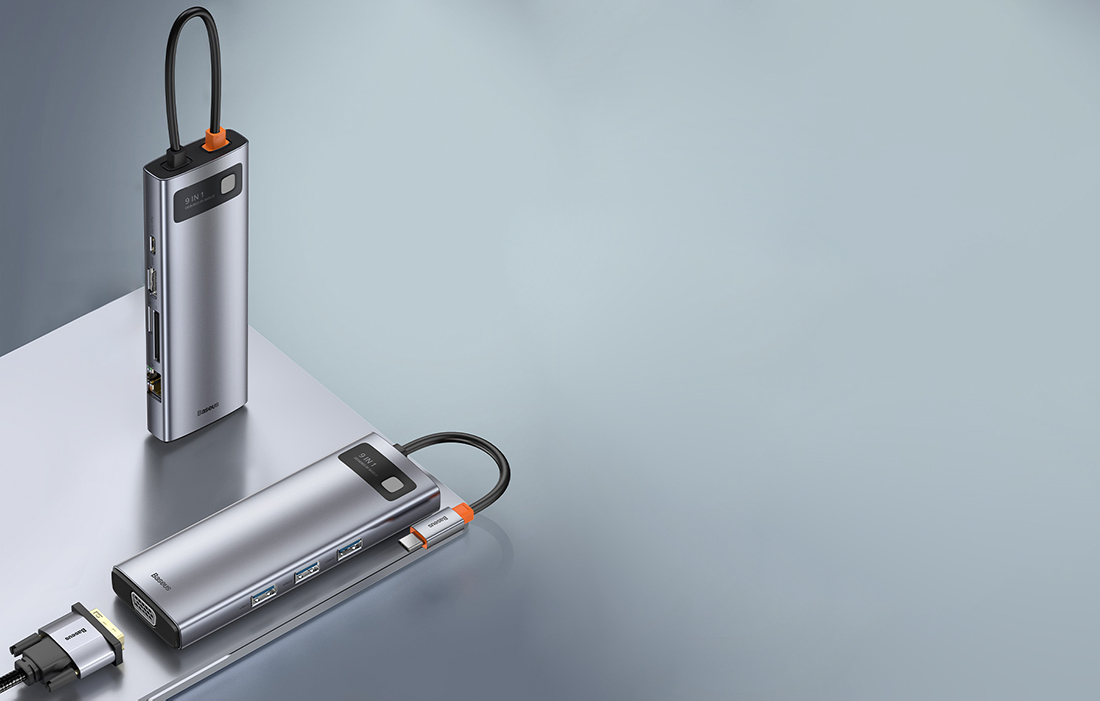 Baseus Online | Baseus 9 in 1 USB C Hub Metal Gleam Series Docking Station Adapter with 4K HDMI ...